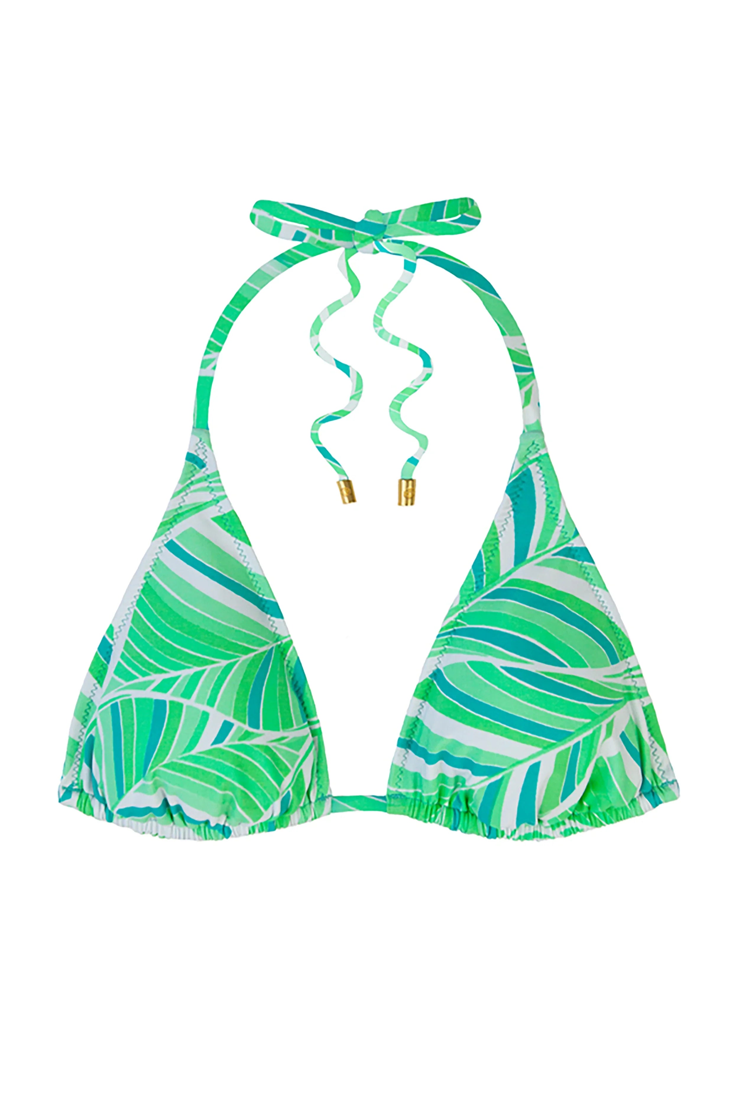 green pattern bikini